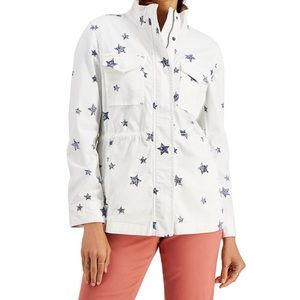Style & Co. | Jackets & Coats | Printed Twill Zipfront Jacket | Poshmark